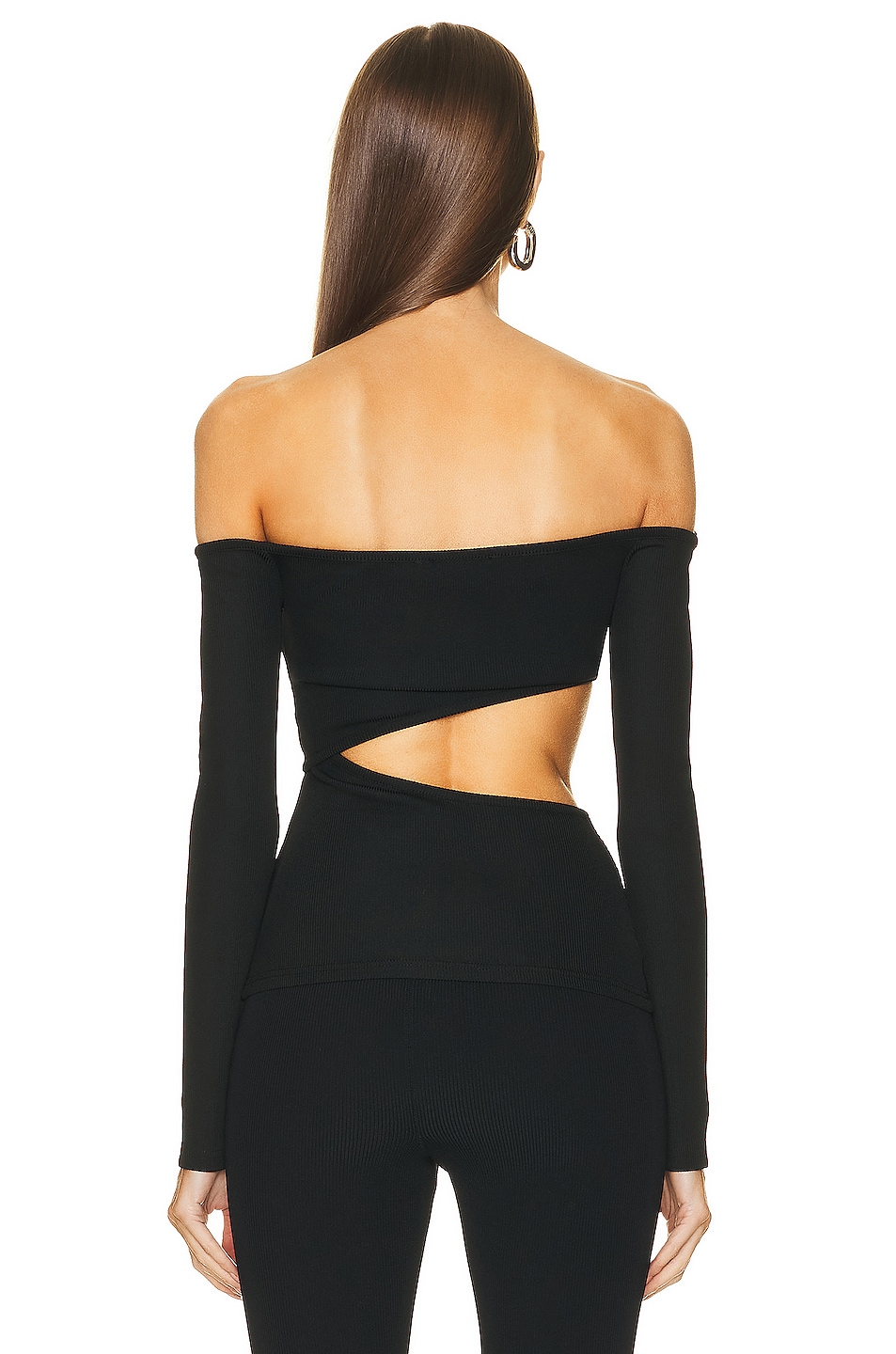 Christopher Esber Distort Quartz Shoulderless Top in Black | FWRD