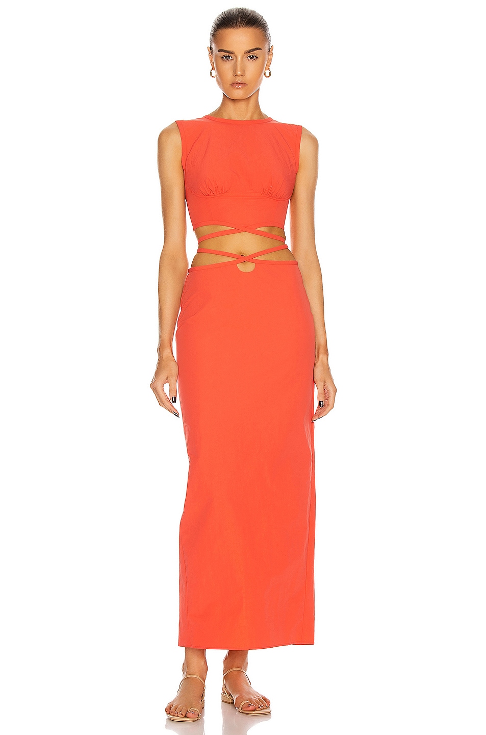 Christopher Esber Underwire Crop Top in Coral | FWRD