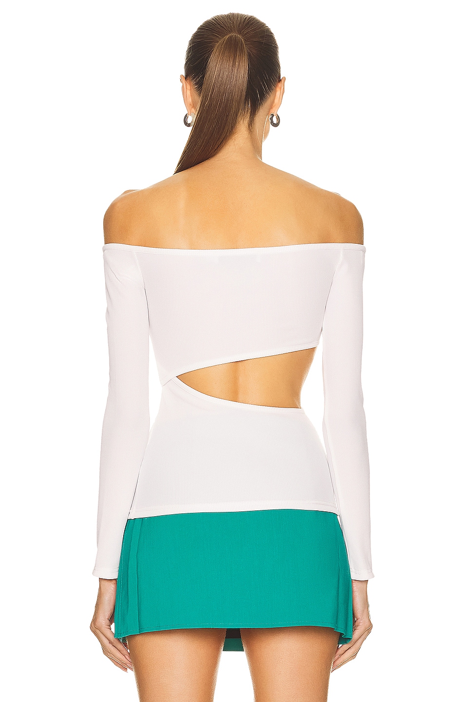 Christopher Esber Distorted Quartz Shoulderless Top in White | FWRD