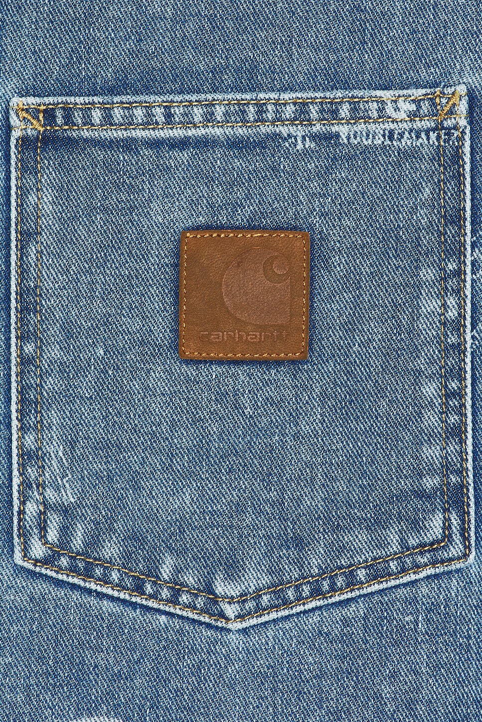 Carhartt WIP Stamp Jacket in Stamp Print & Blue Bleached | FWRD