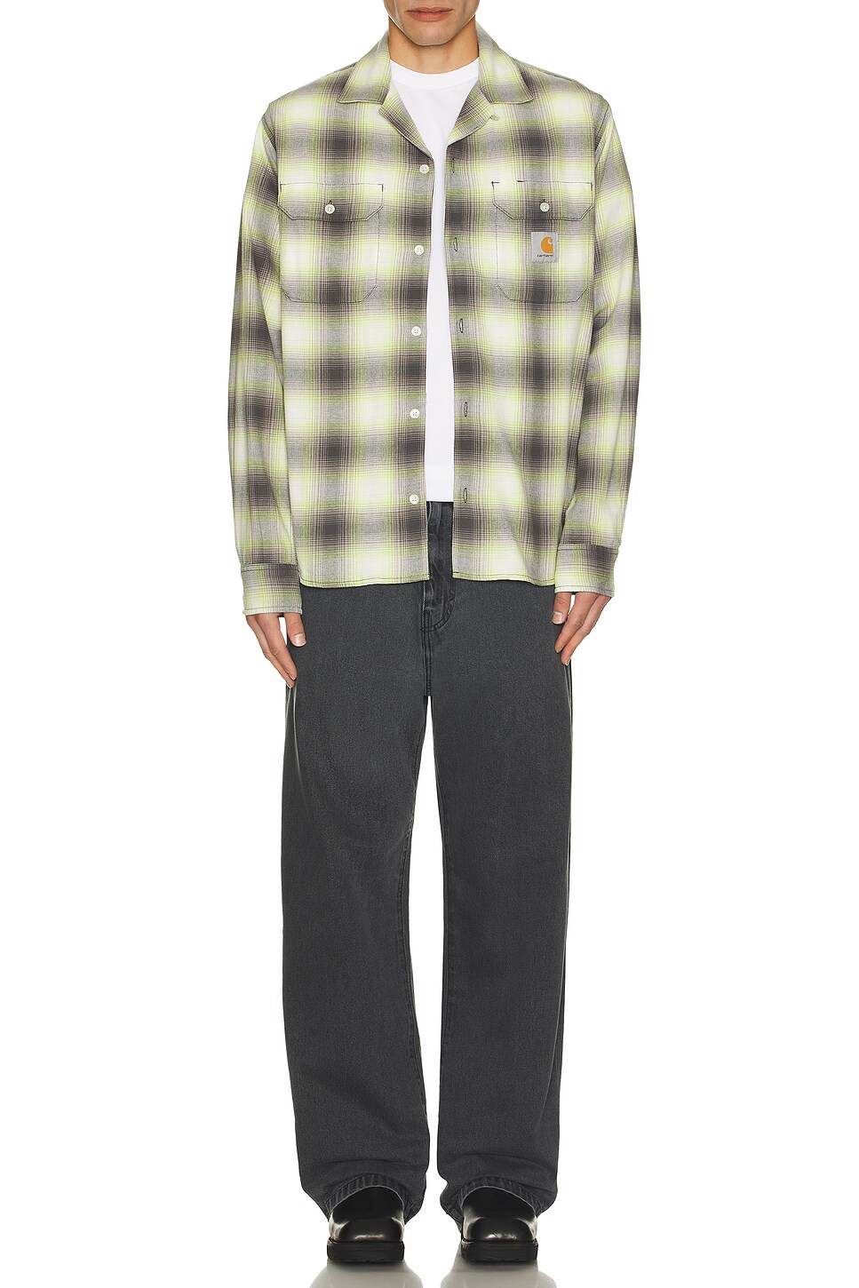 Carhartt WIP Blanchard Shirt in Blanchard Check & Arctic Lime | FWRD