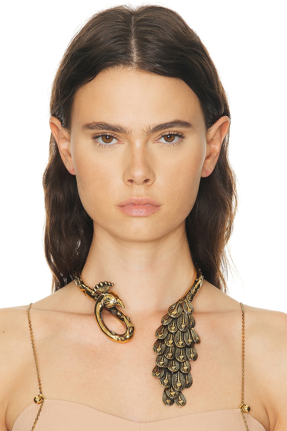 Chloe Cuff Necklace in Vintage Gold | FWRD
