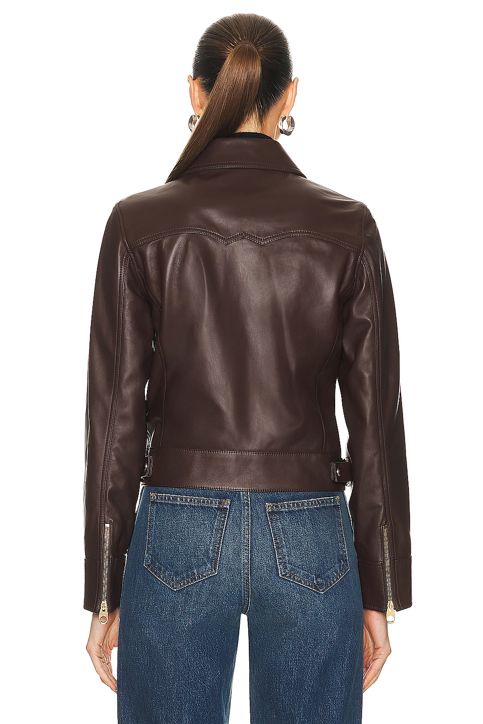 Chloe Leather Jacket in Kohl Brown | FWRD