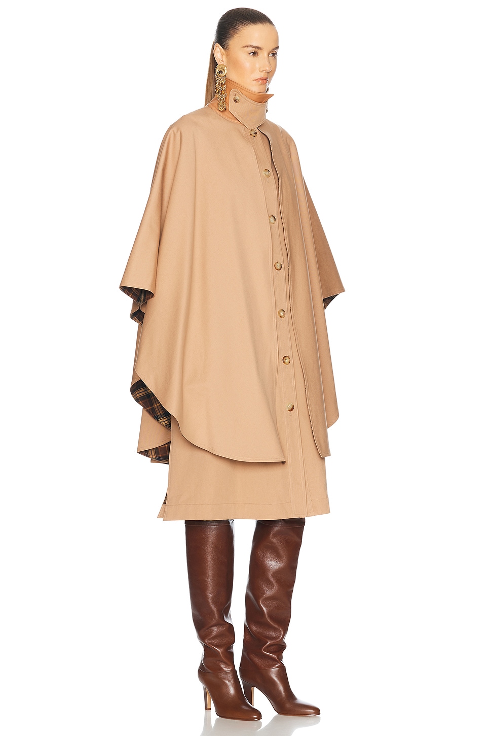 Chloe Cotton Gabardine Coat in Cheek | FWRD