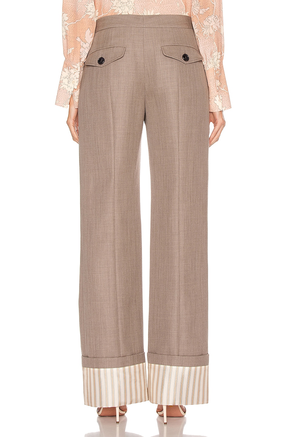 Chloe Tailored Pant in Sooty Khaki | FWRD