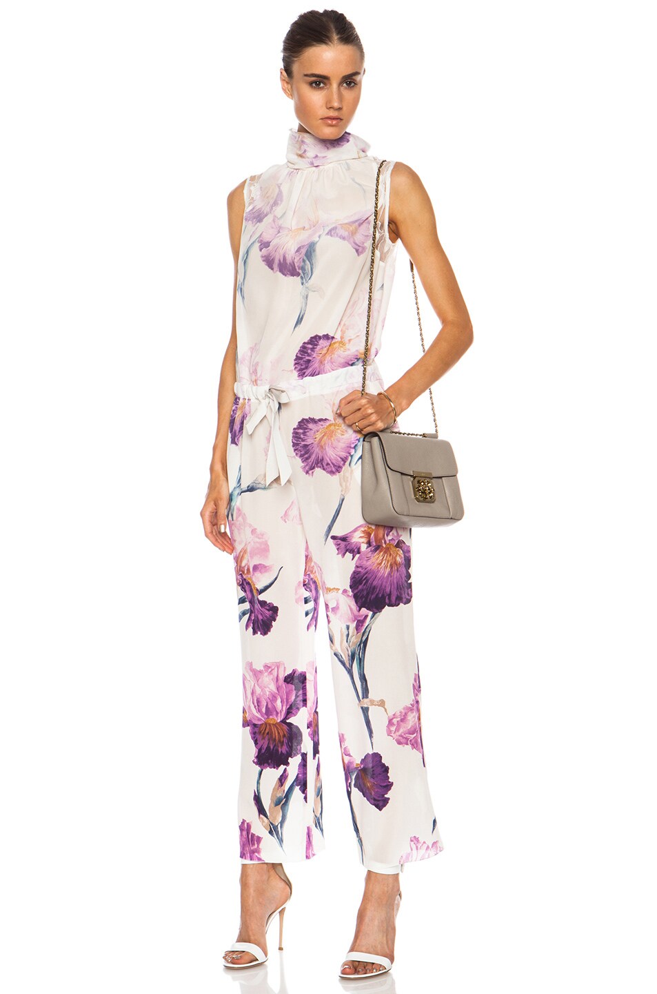 Chloe Small Elsie Shoulder Bag in Mott Grey in Motty Grey | FWRD