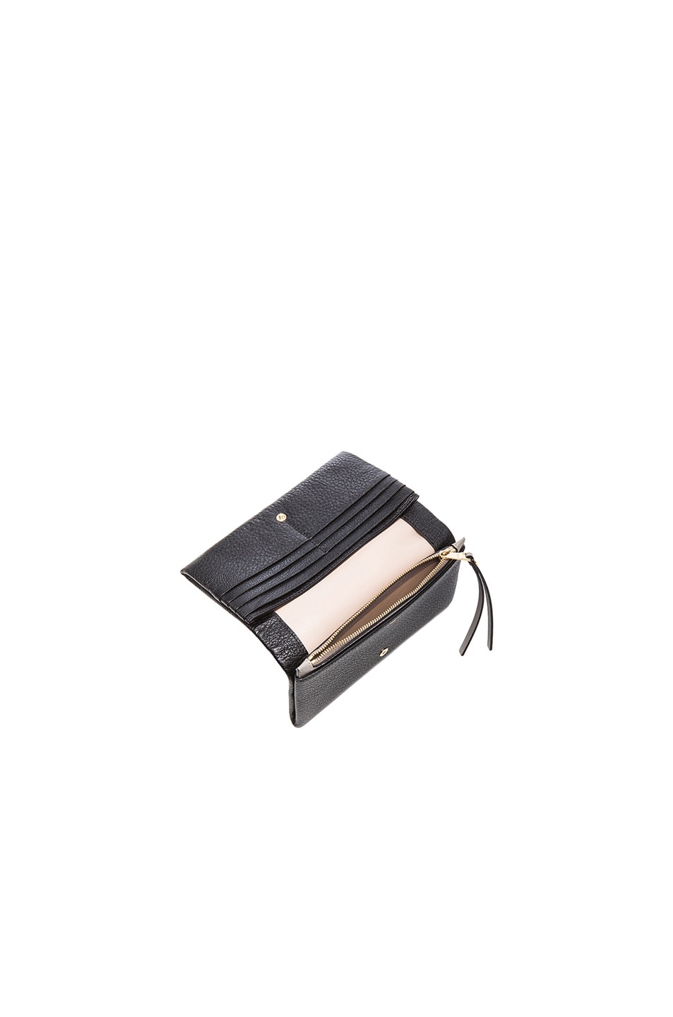 Chloe Fold Over Wallet with Pouch in Black | FWRD