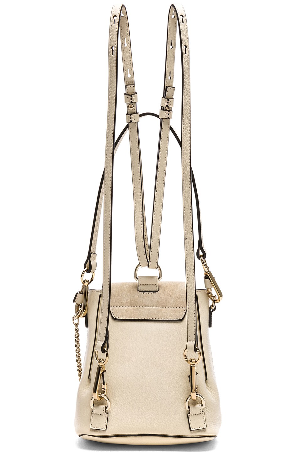 Chloe Mini Faye Calfskin & Suede Backpack in Off White | FWRD