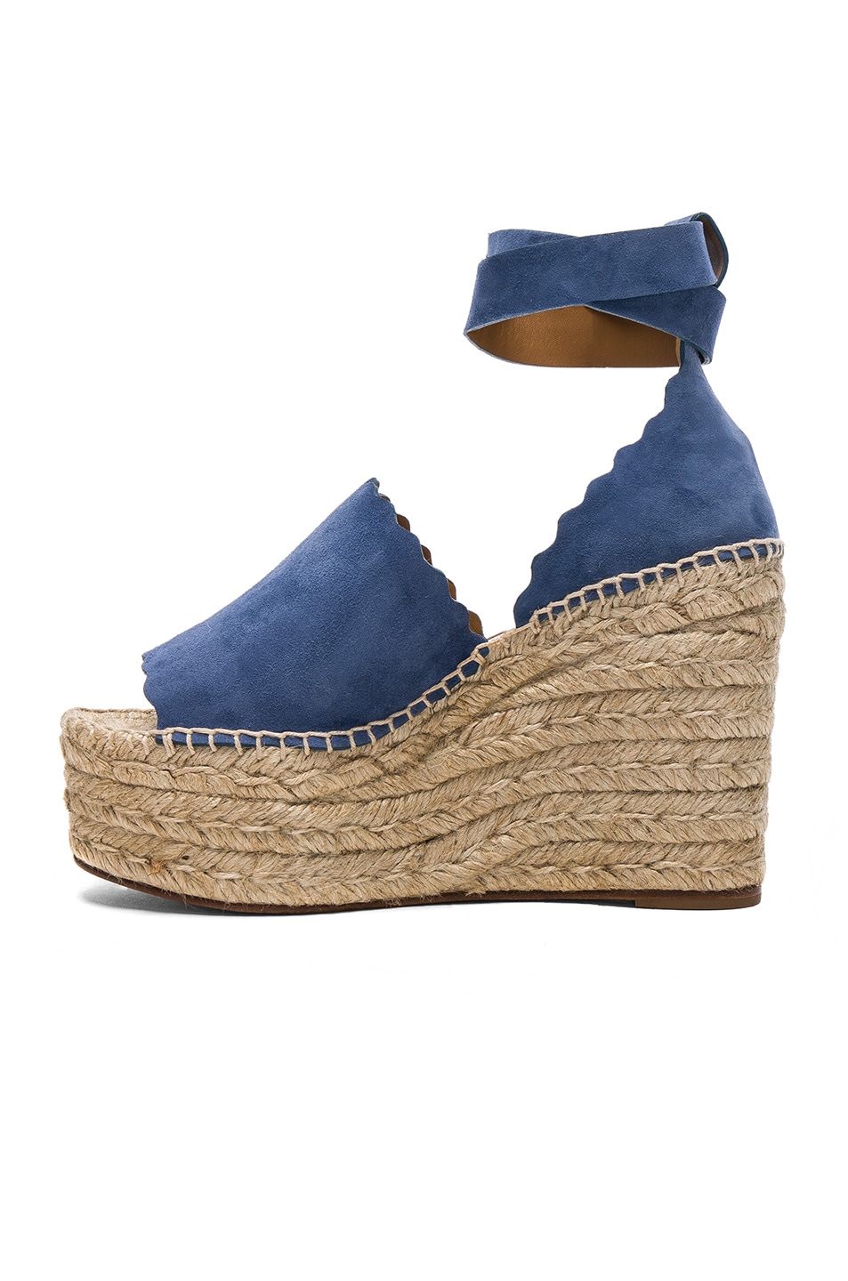 Chloe Lauren Suede Espadrilles in Cobalt | FWRD