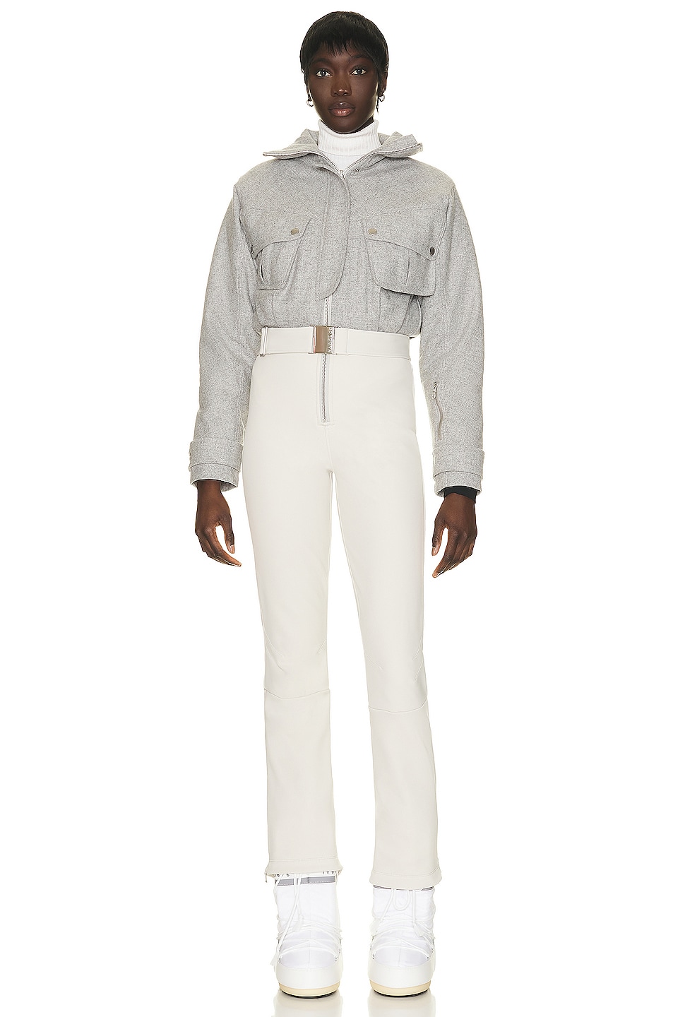 CORDOVA Telluride Ski Suit in Grey Melange & Stone | FWRD