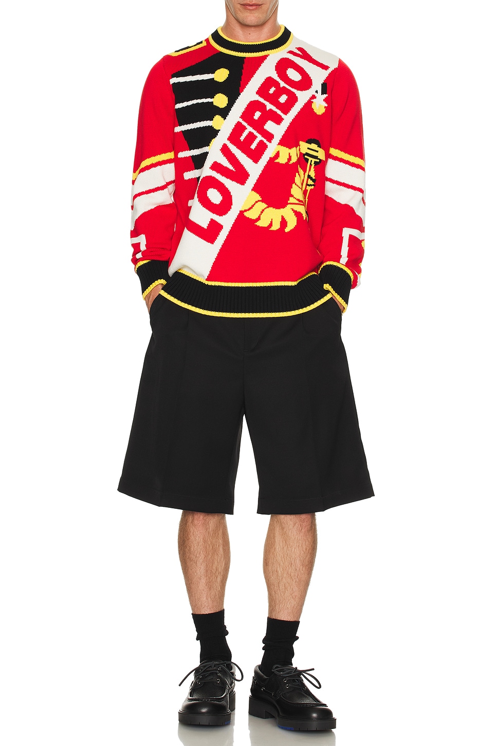 Charles Jeffrey LOVERBOY Loverboy Logo Jumper in Red Soldier | FWRD