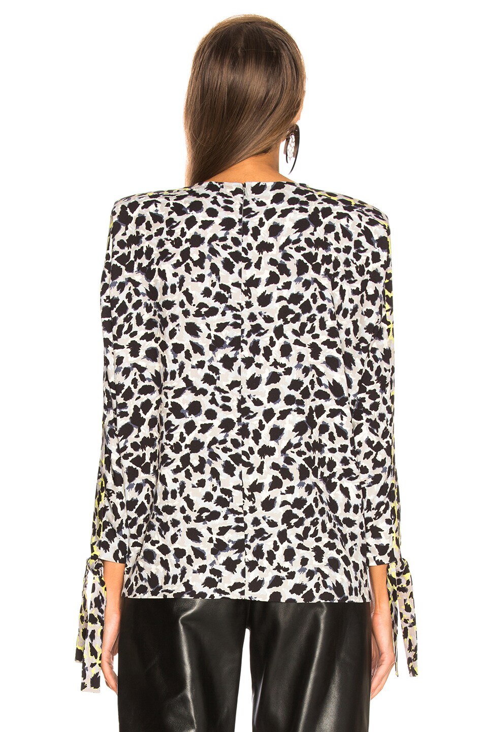 CARMEN MARCH Leopard Top in Grey & White | FWRD