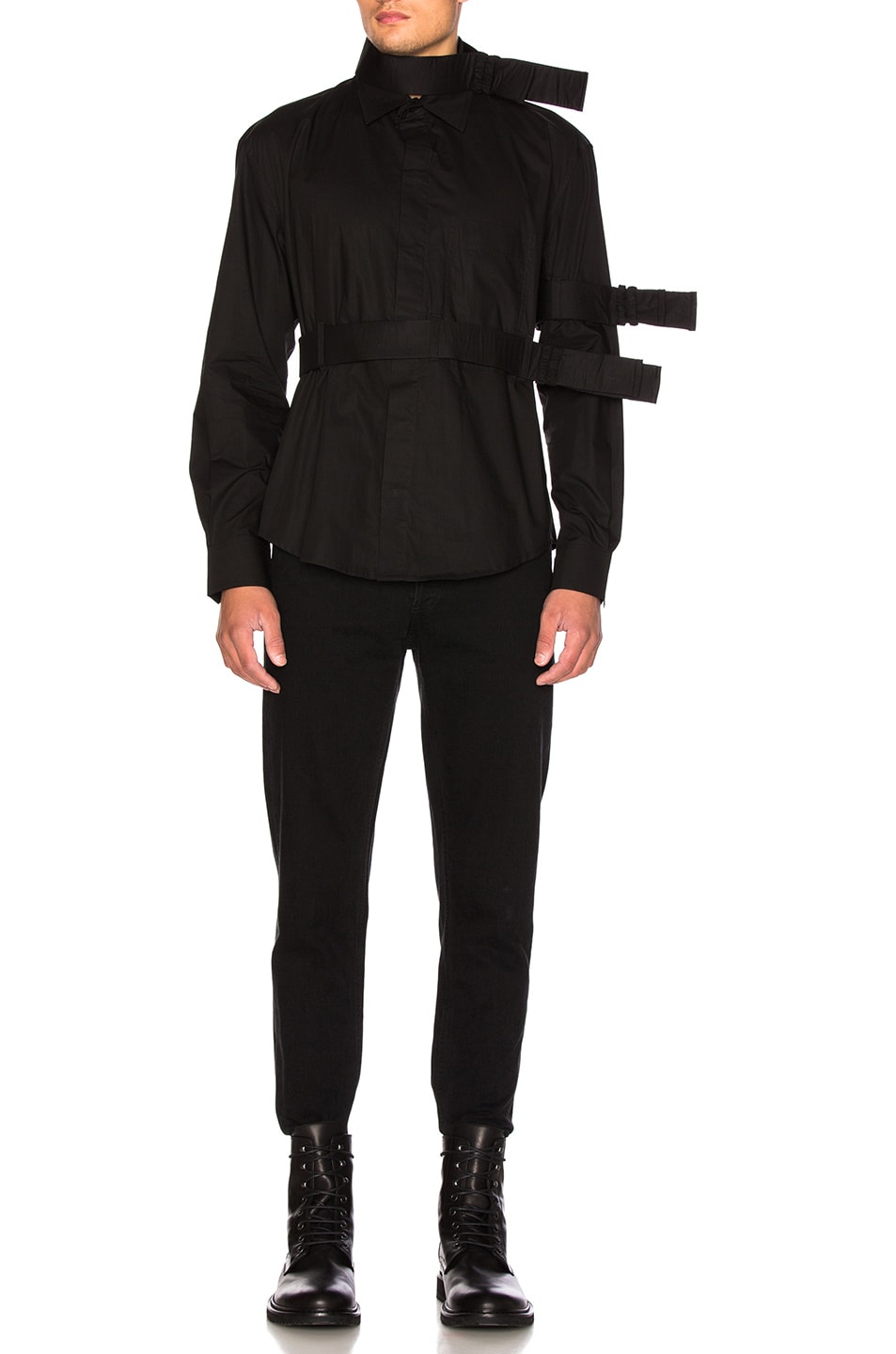Craig Green Cotton Strap Shirt in Black | FWRD
