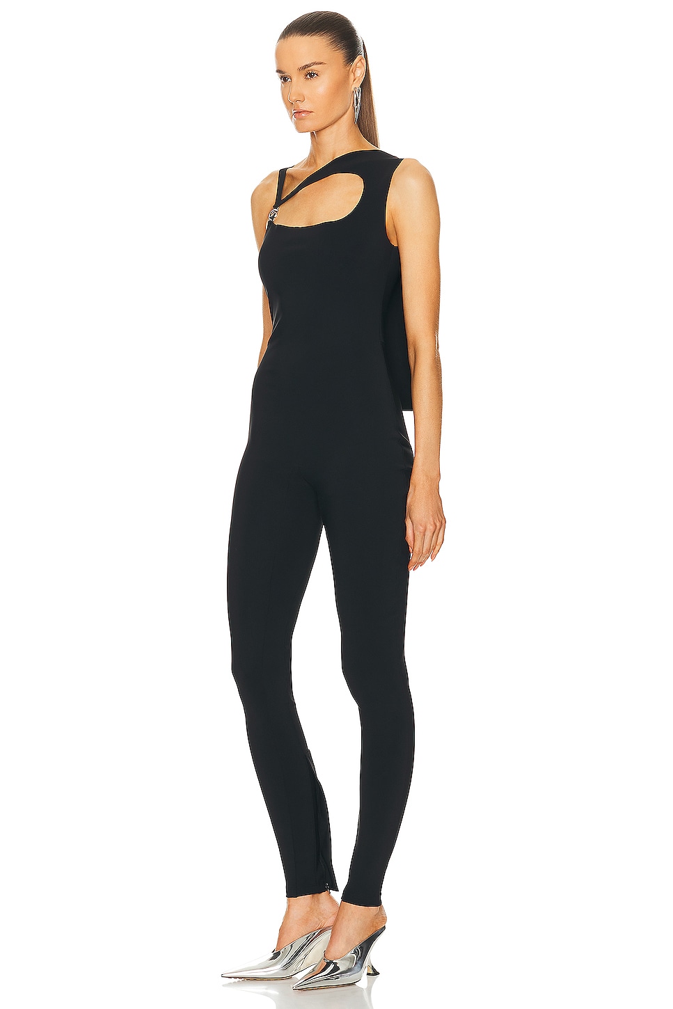Coperni Cape Cut Out Jumpsuit in Black | FWRD