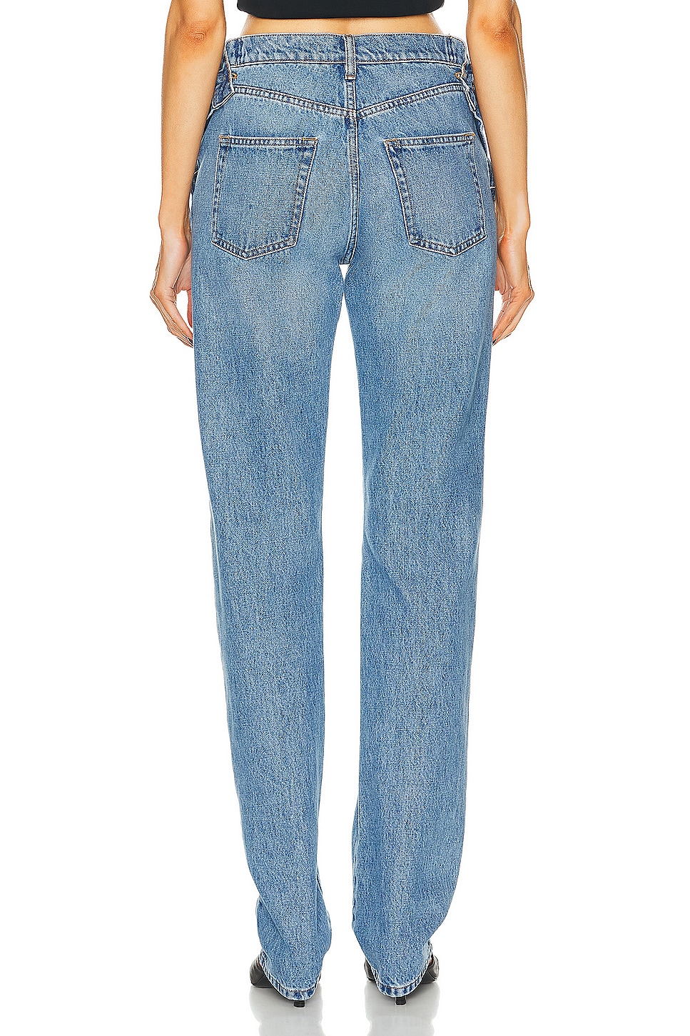 Coperni Open Hip Trouser in Washed Blue | FWRD