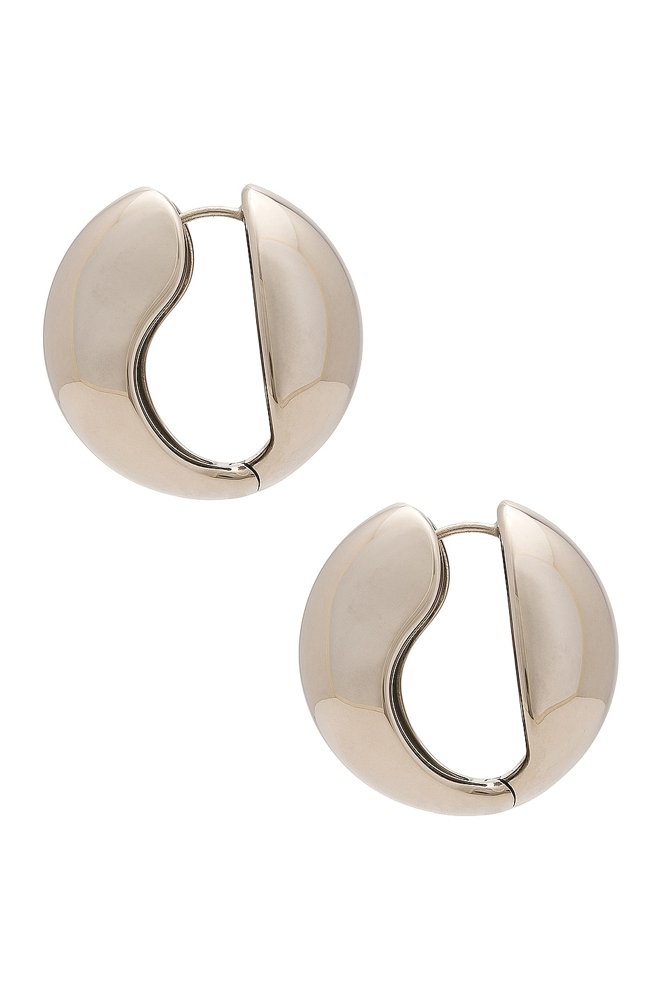 Coperni Logo Earrings in Silver | FWRD