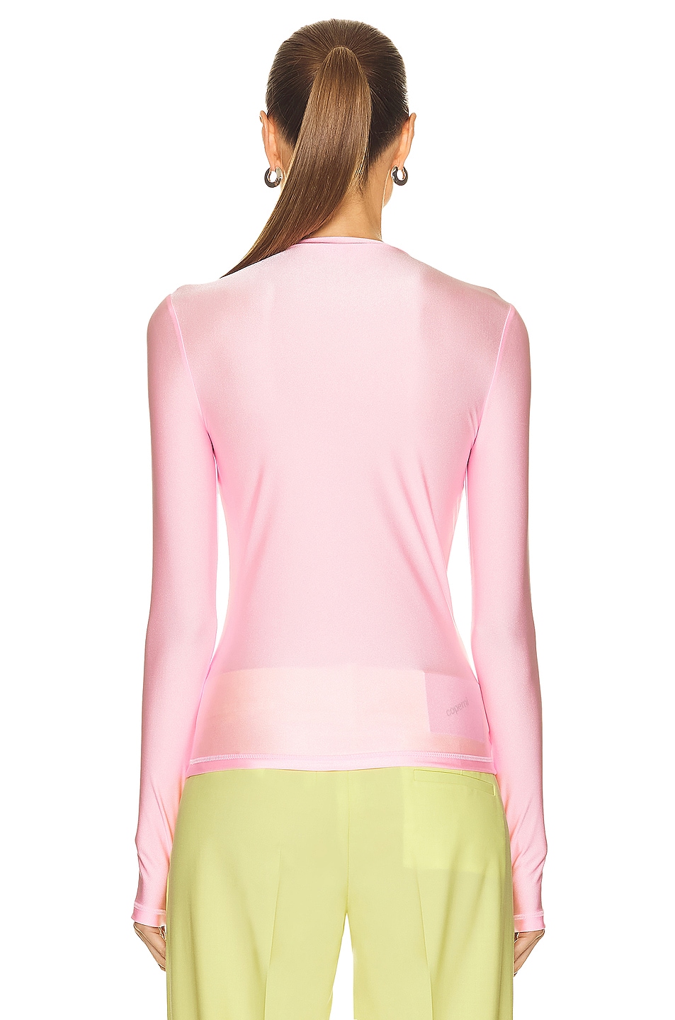 Coperni Crewneck Fitted Top in Light Pink | FWRD