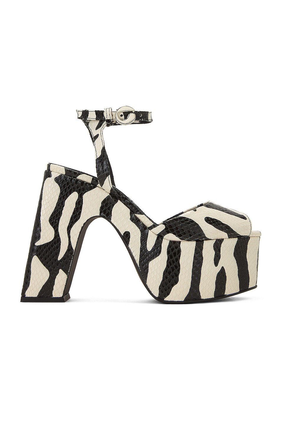 Coperni Zebra Bridge Platform Sandal in Black & White | FWRD