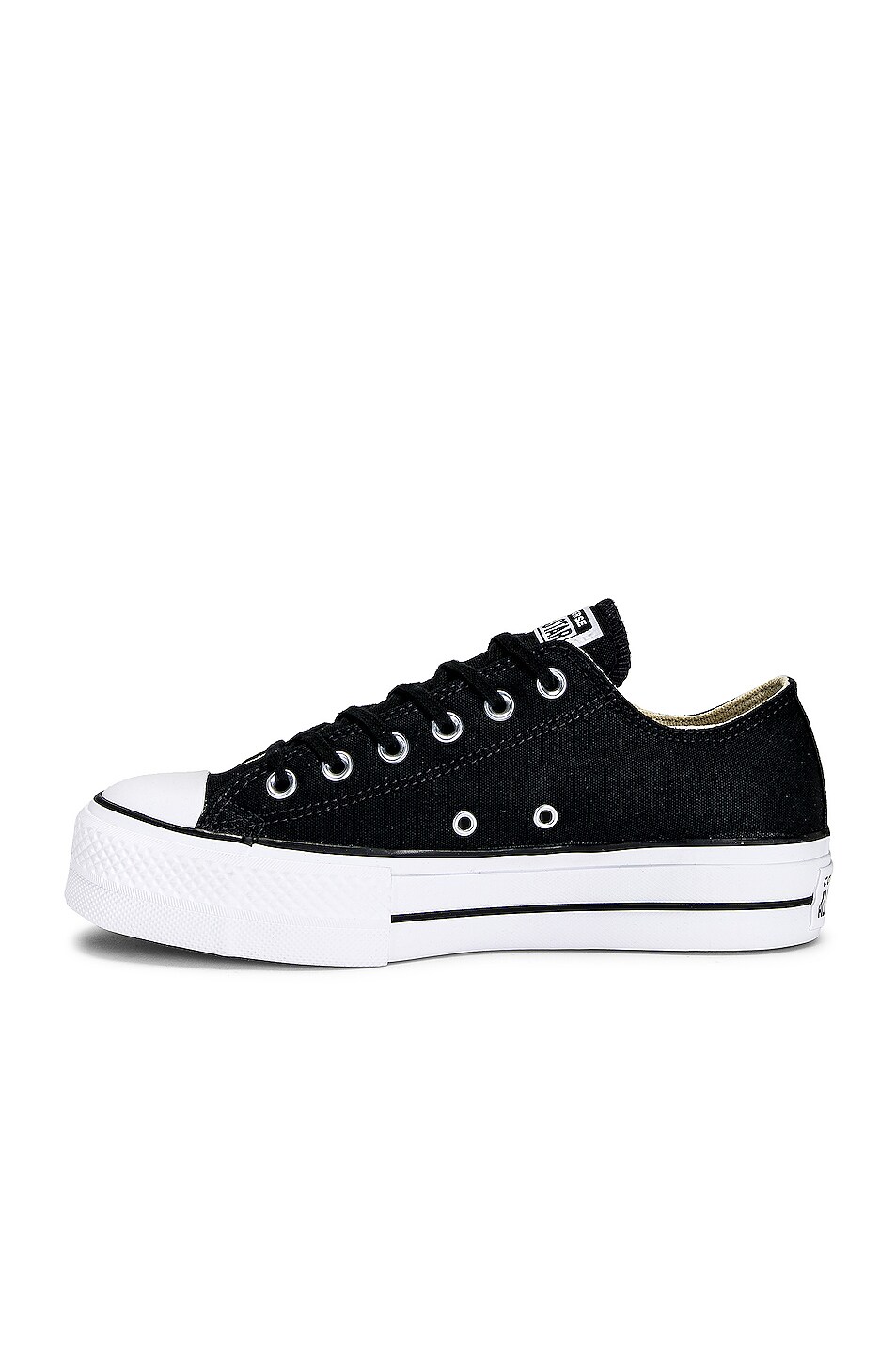 Converse Chuck Taylor All Star Platform Canvas Low Tops in Black ...