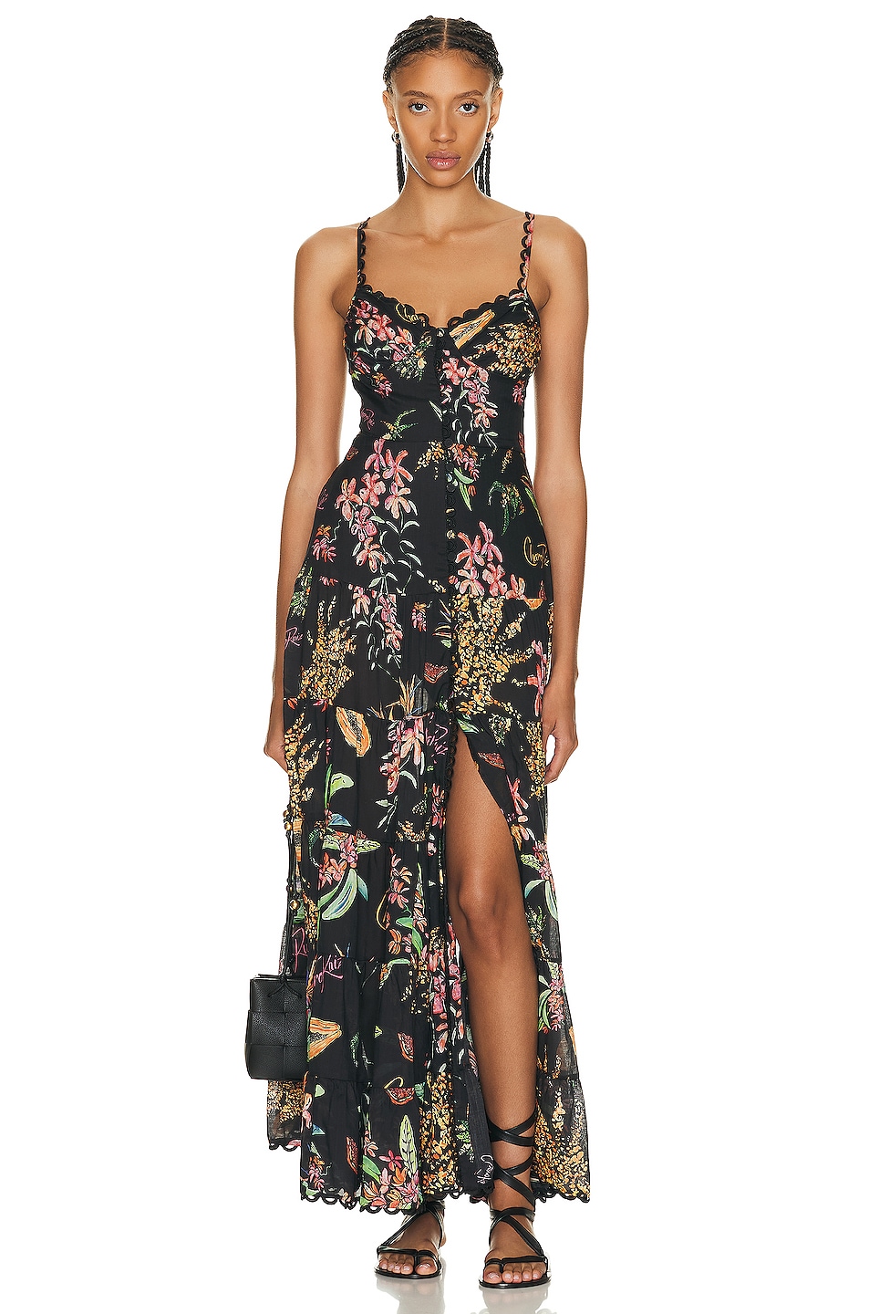 Charo Ruiz Ibiza Melia Long Dress in Black Fresca | FWRD