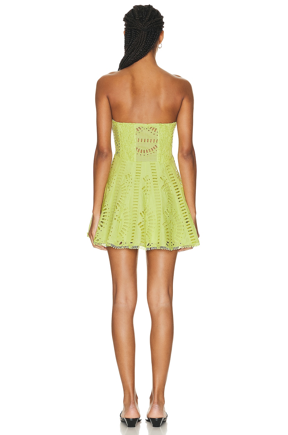 Charo Ruiz Ibiza Zannick Short Dress in Lime Punch | FWRD