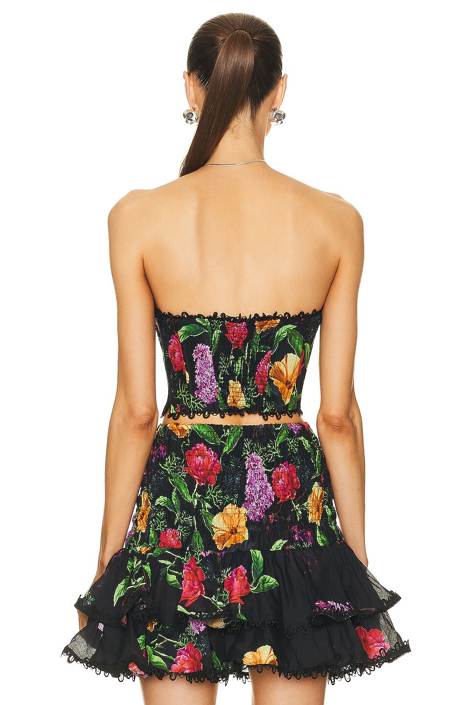 Charo Ruiz Ibiza Vio Bustier Top in Black Bonita | FWRD