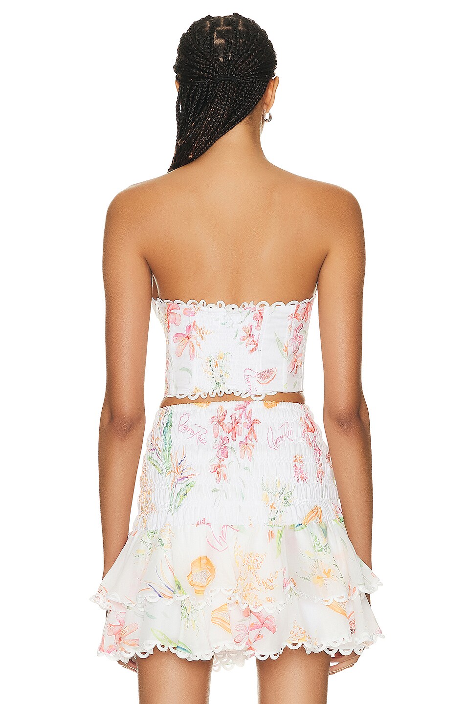Charo Ruiz Ibiza Vio Bustier Top in White Fresca | FWRD
