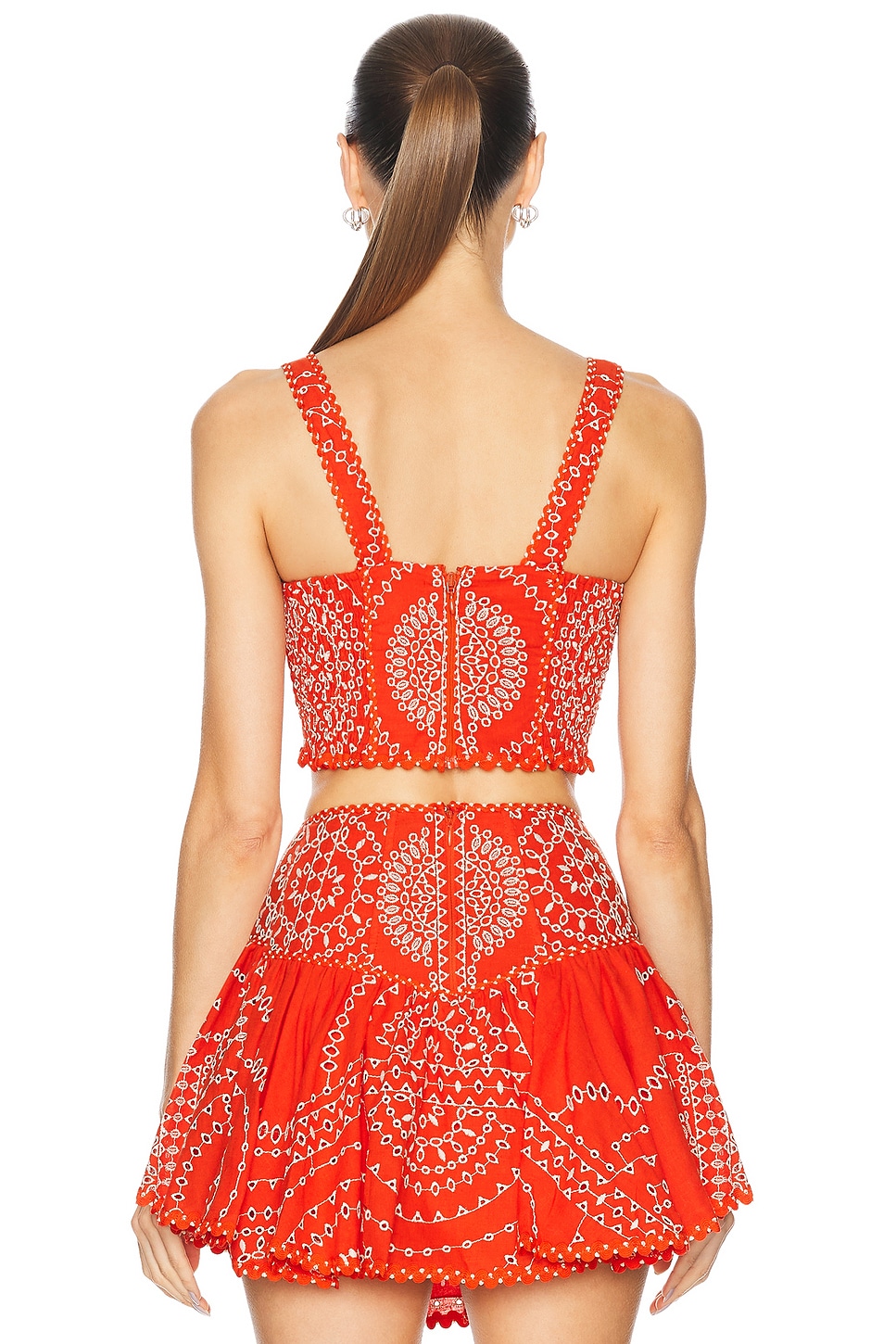 Charo Ruiz Ibiza Goldie Top in Red Nelum | FWRD