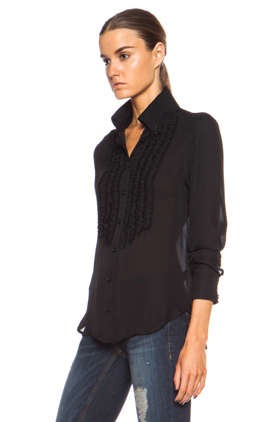 Calvin Rucker This Time Silk Top in Black | FWRD
