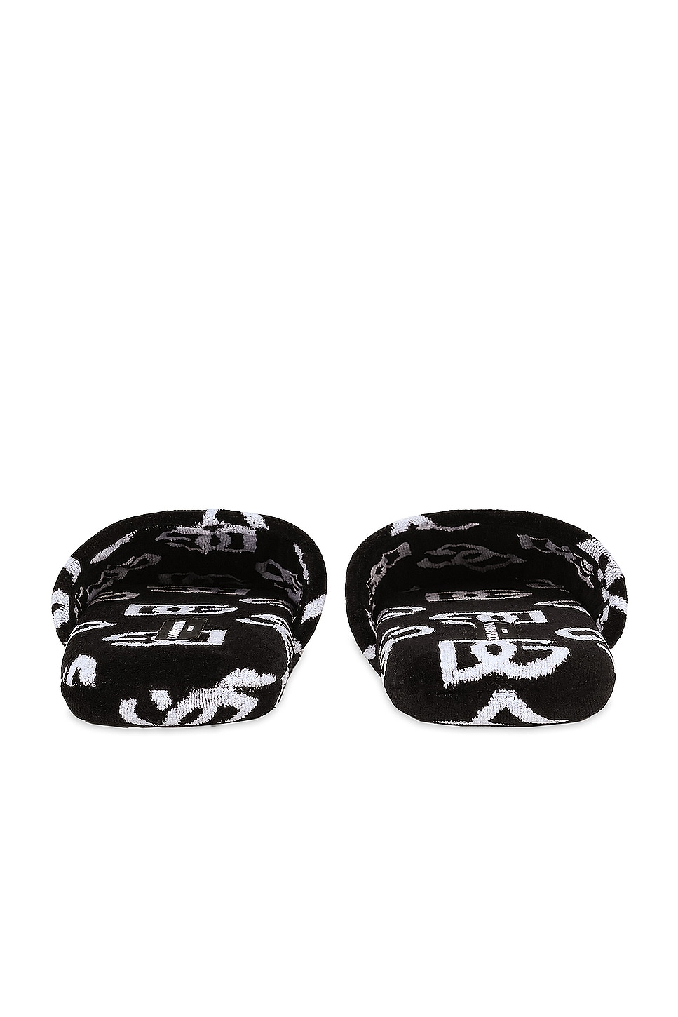 Dolce & Gabbana Casa All Over Dg Logo Slippers in Black | FWRD