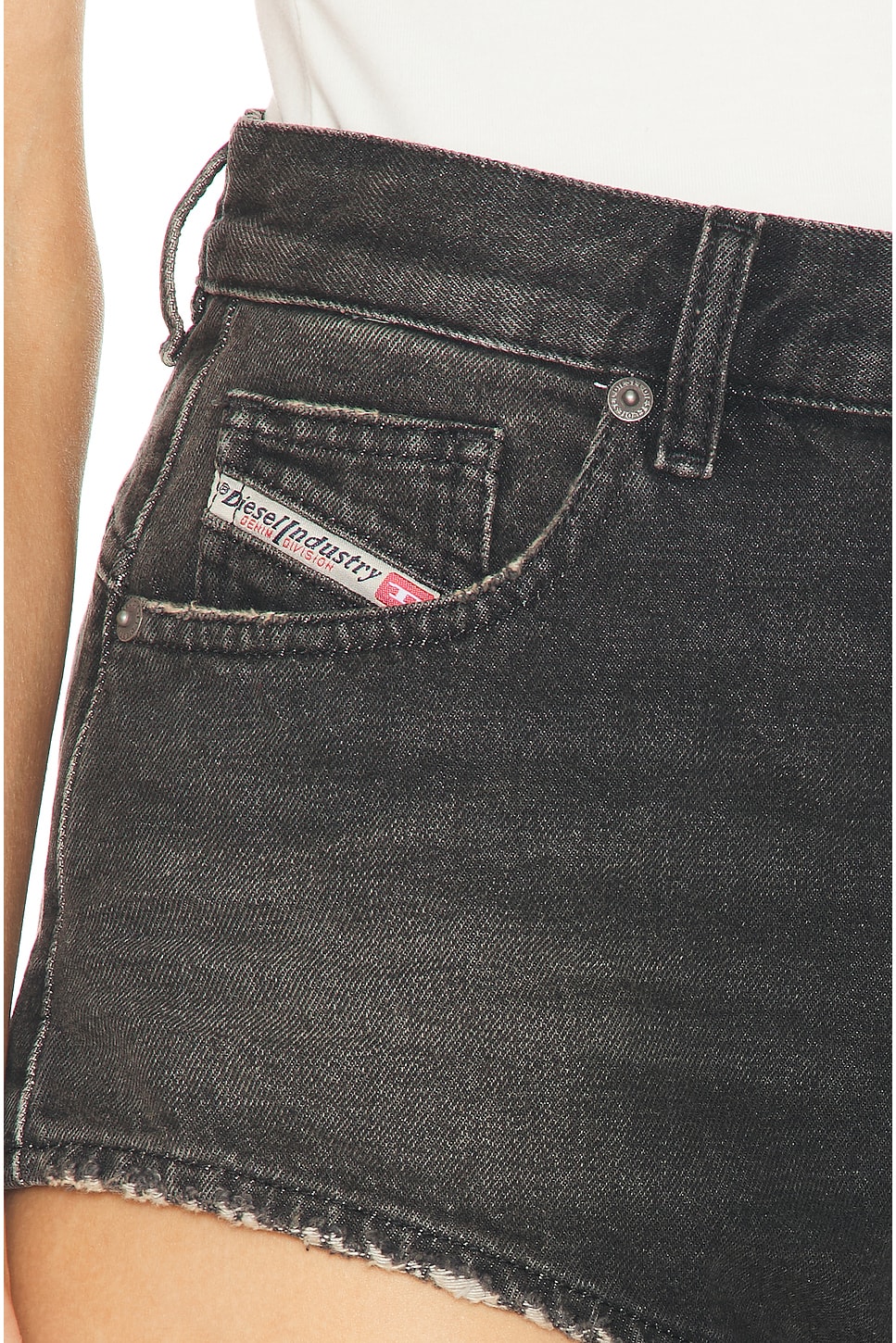 Diesel Hot Short in Black & Denim | FWRD