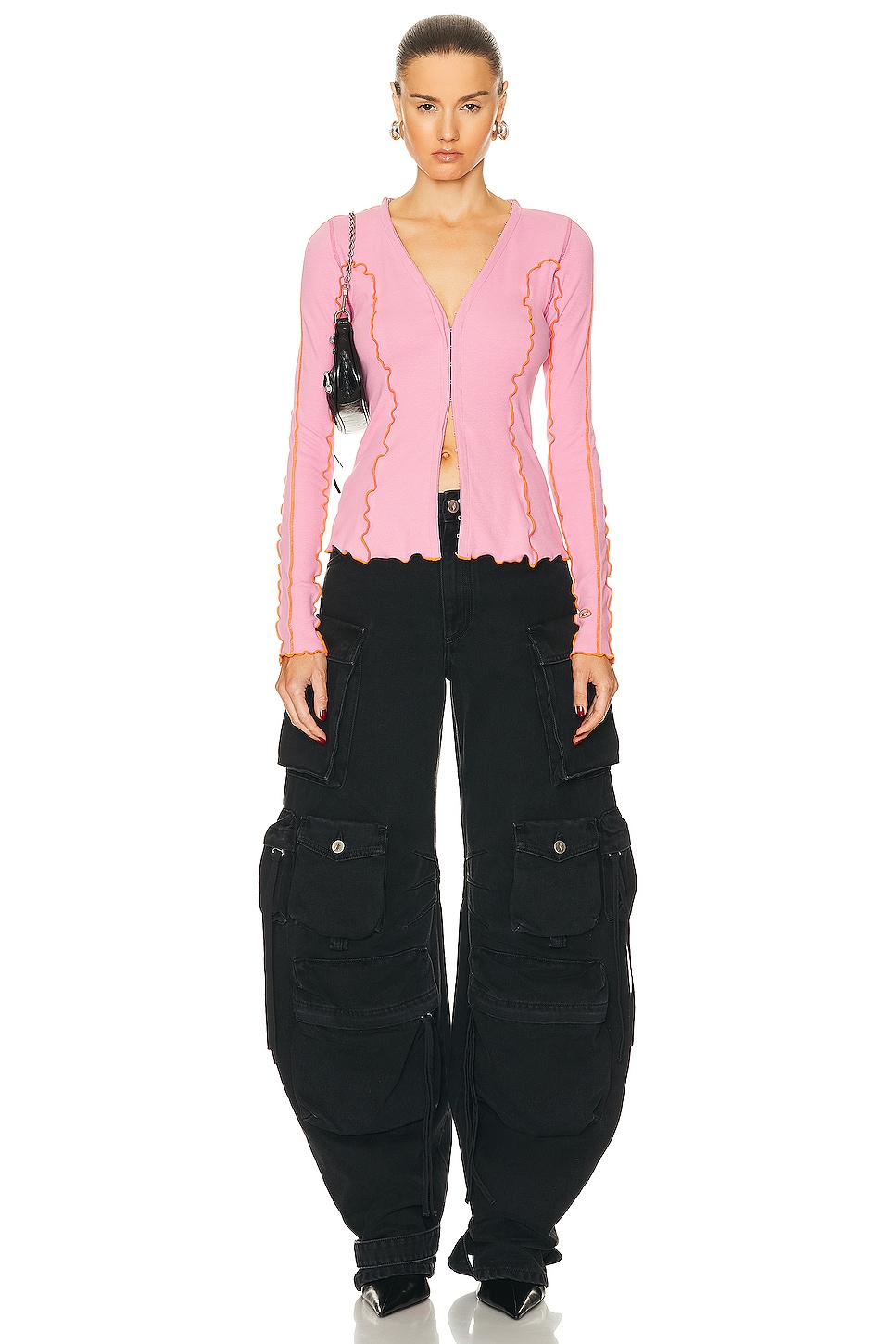 Diesel Long Sleeve Top in Pink | FWRD