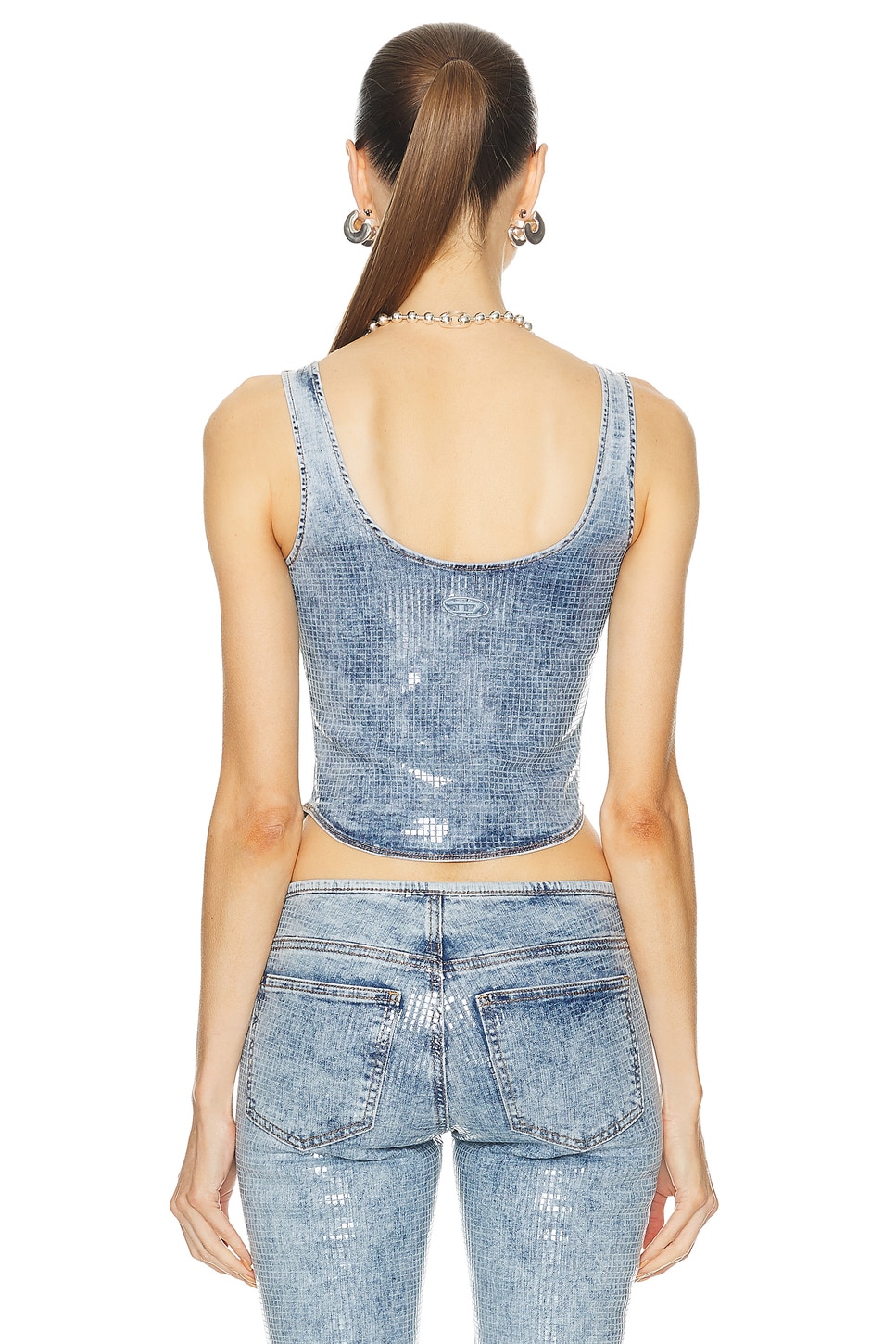 Diesel Shi Tank Top in Denim | FWRD