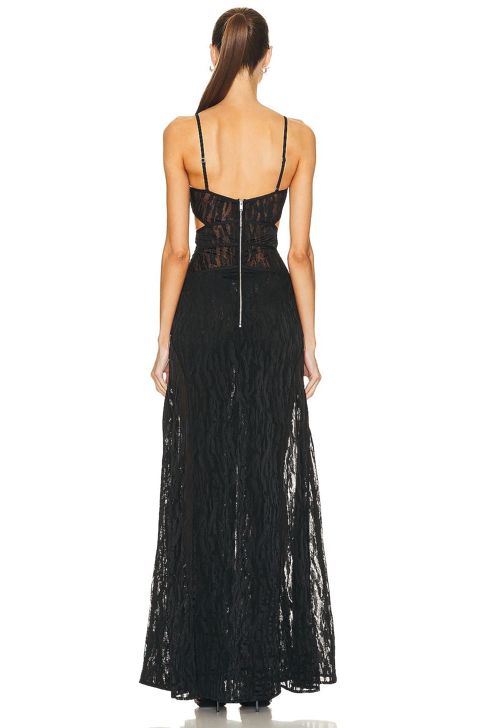 Dion Lee Fork Frame Leaf Dress in Black | FWRD