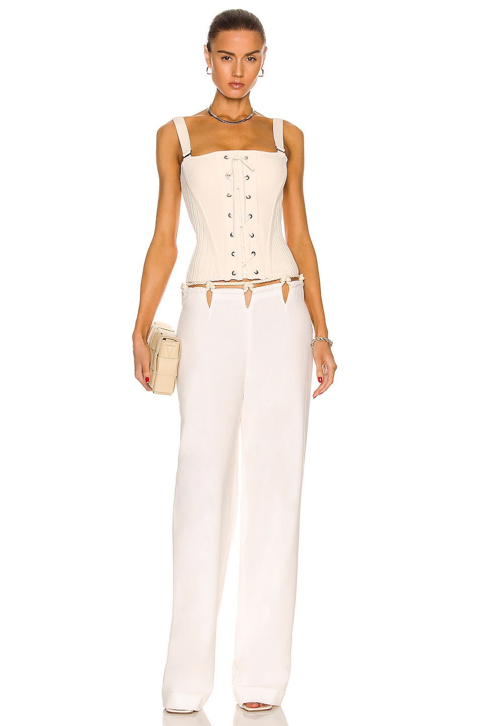 Dion Lee Rope Macrame Trouser in Ivory | FWRD