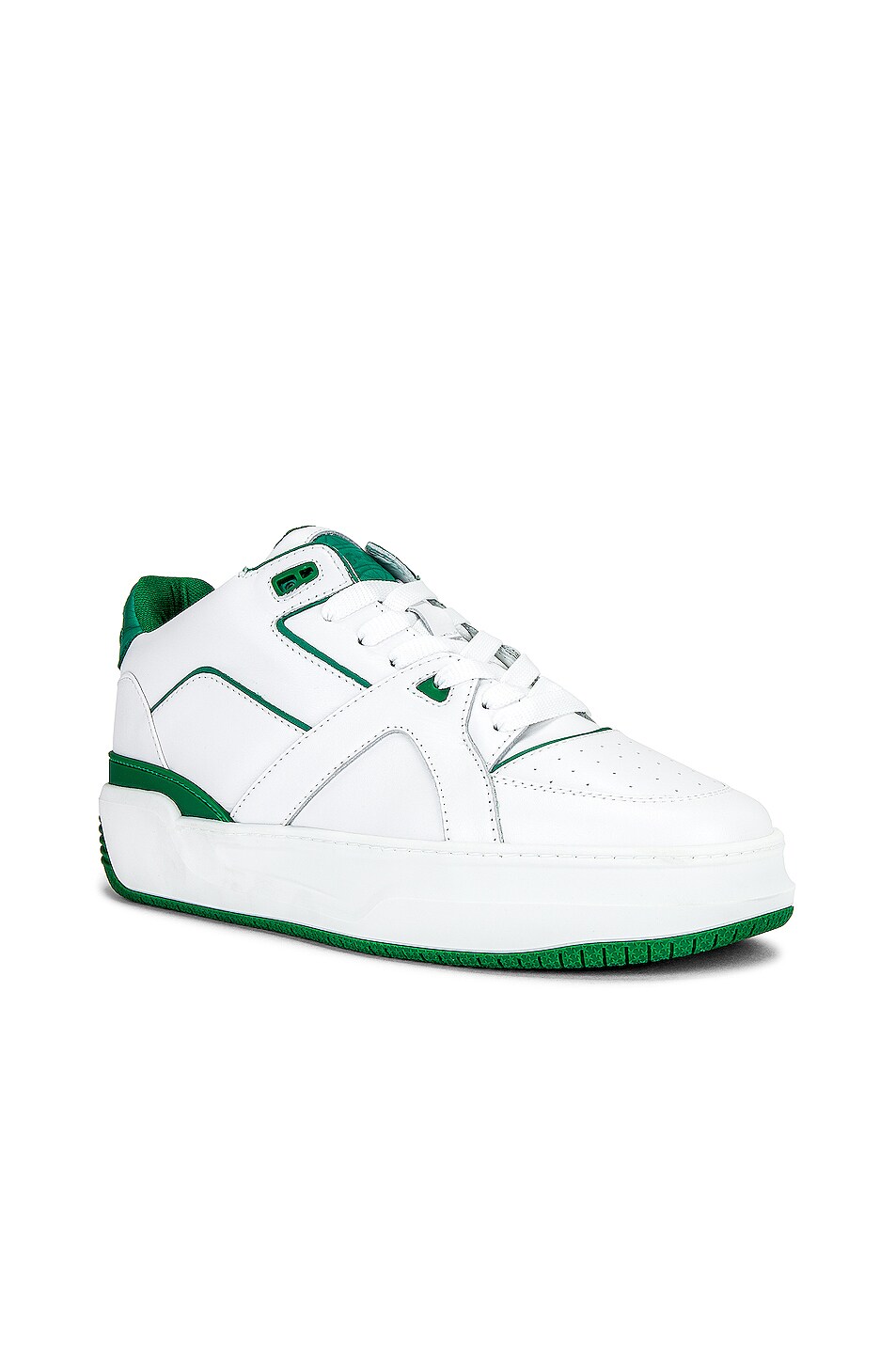 Just Don JD3 Low Luxury in White & Green | FWRD