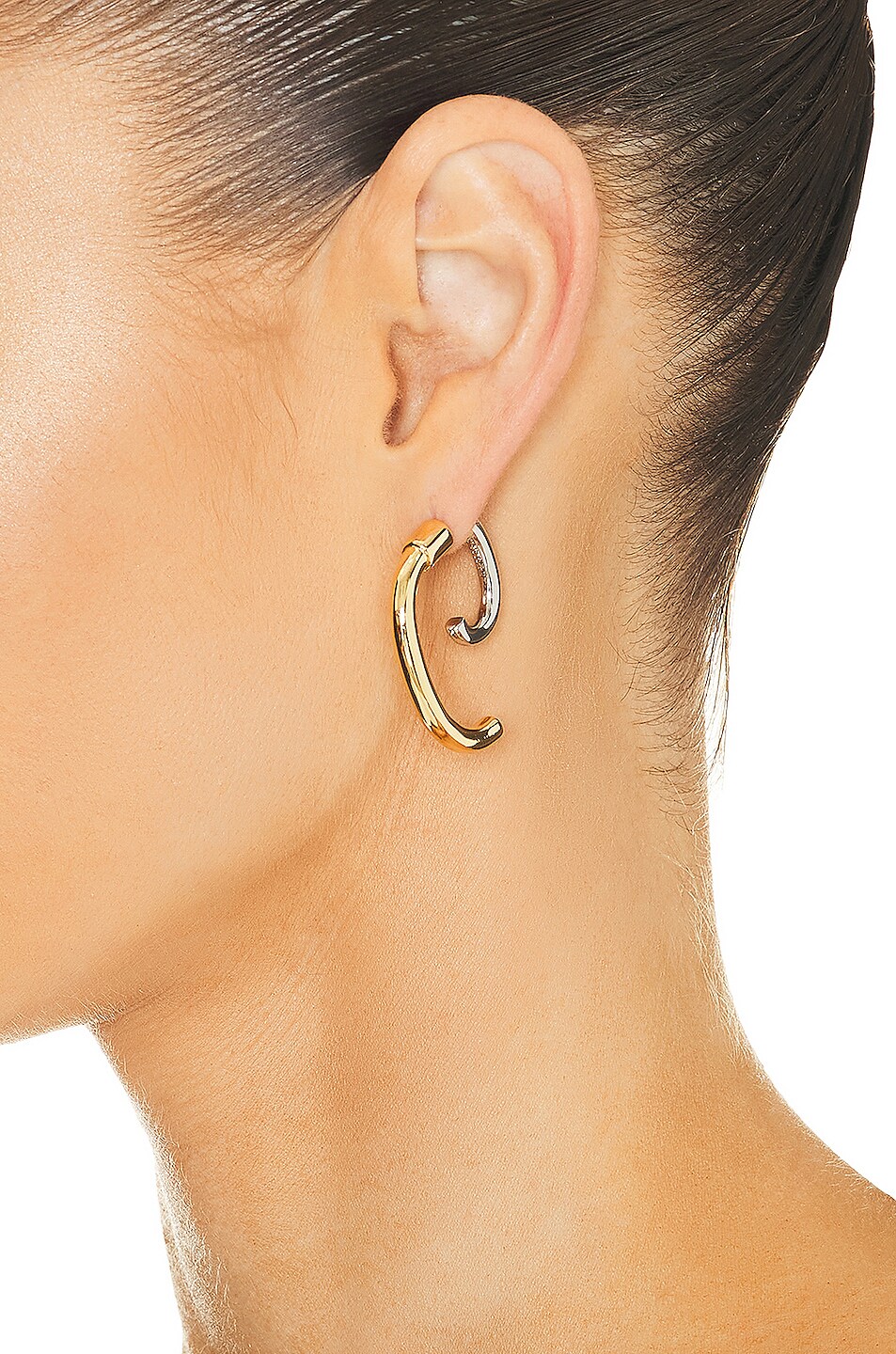 Demarson Luna Earrings in 12k Shiny Gold & Silver | FWRD