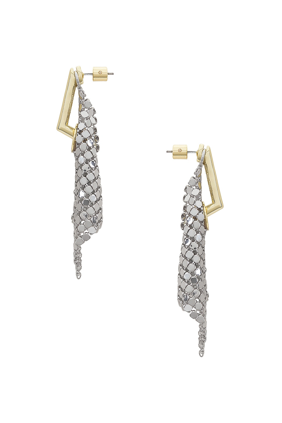 Demarson Stevie Earrings in 12k Shiny Gold & Silver | FWRD