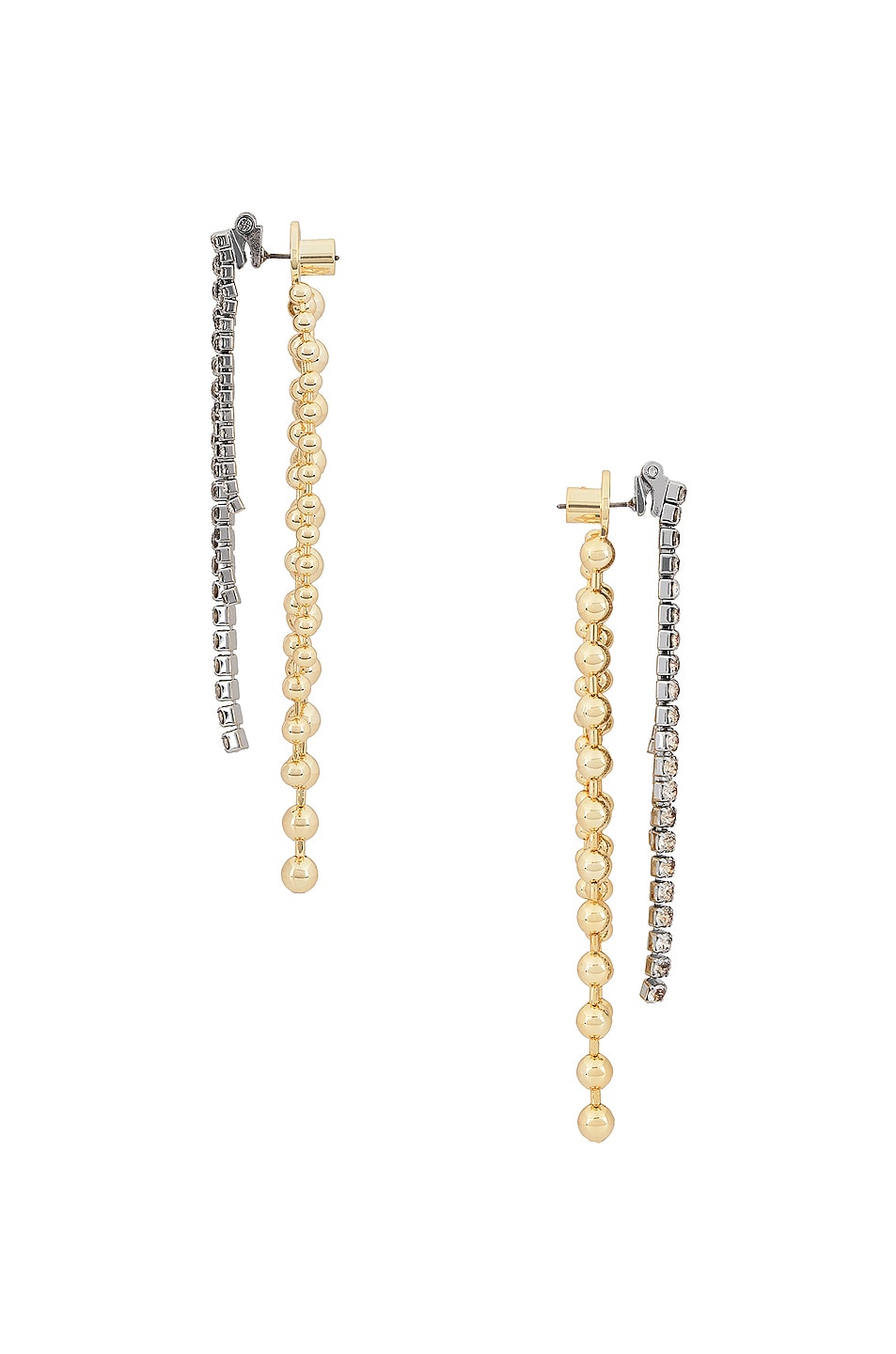 Demarson Zelda Earrings in 12k Shiny Gold & Crystal | FWRD