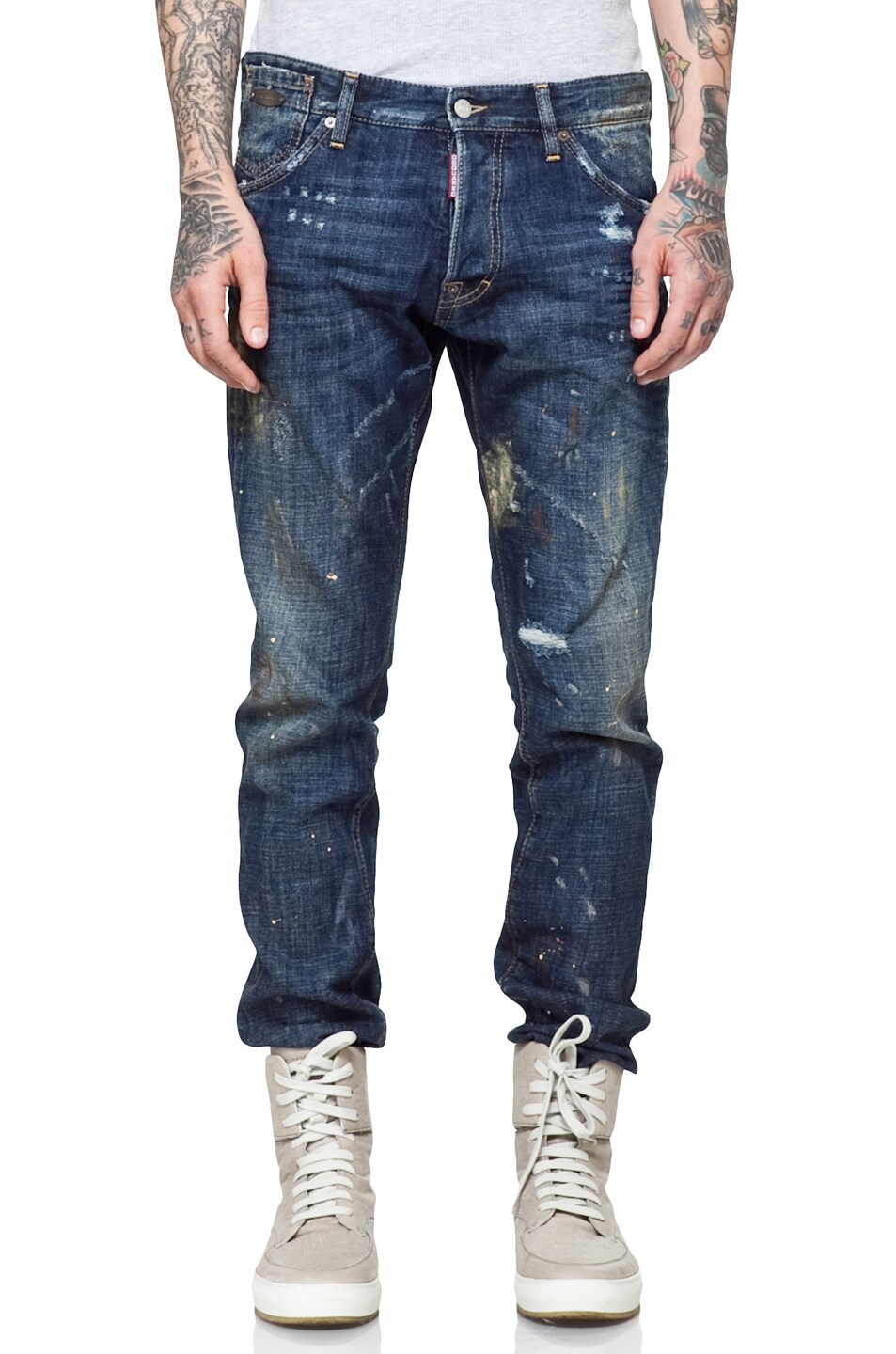 DSQUARED Cool Guy Painted Jean in Blue | FWRD