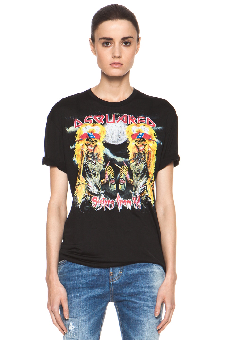 DSQUARED Party Rock Tee in Black | FWRD