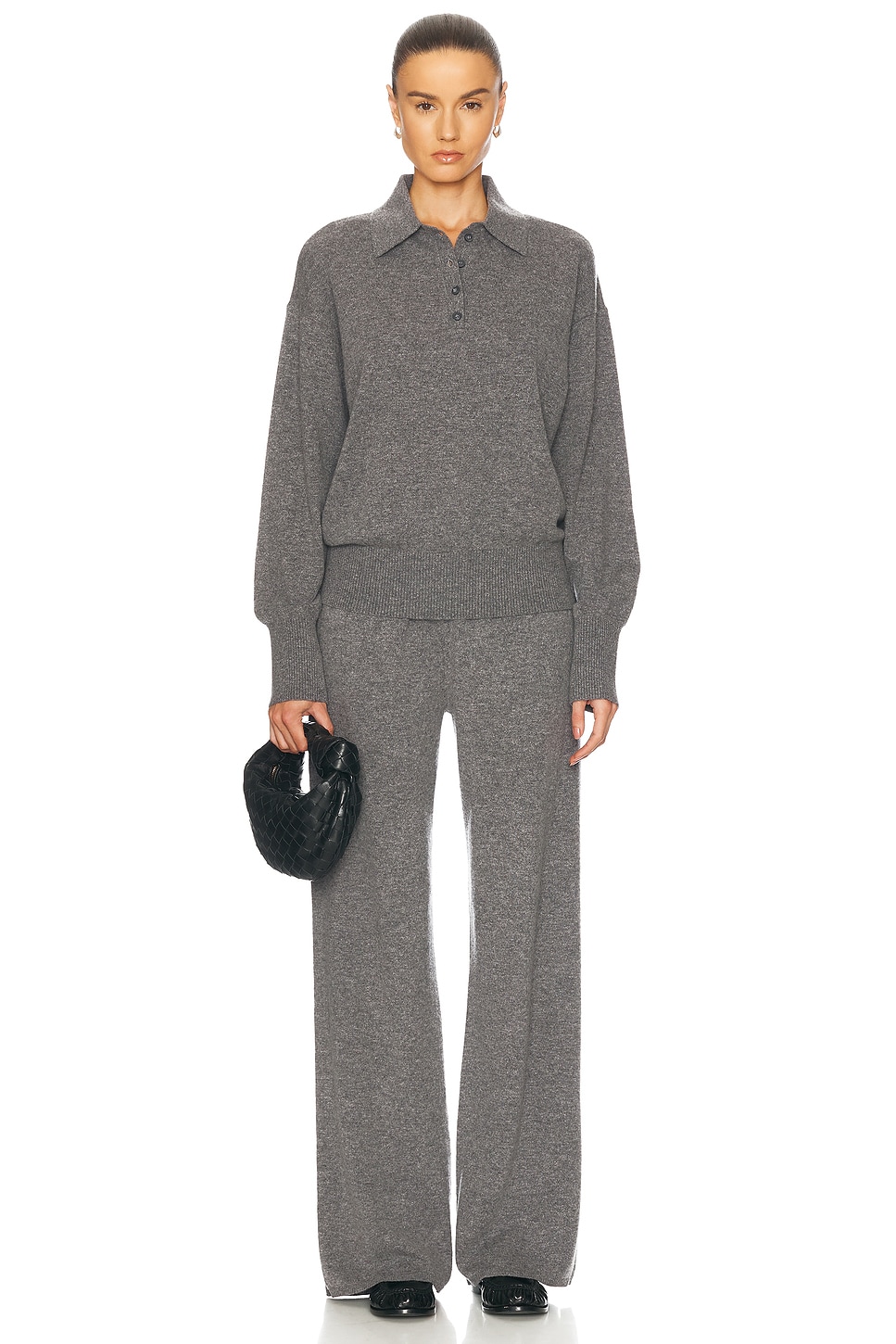 EAVES Hansen Wool Cashmere Sweater in Dark Heather Grey | FWRD