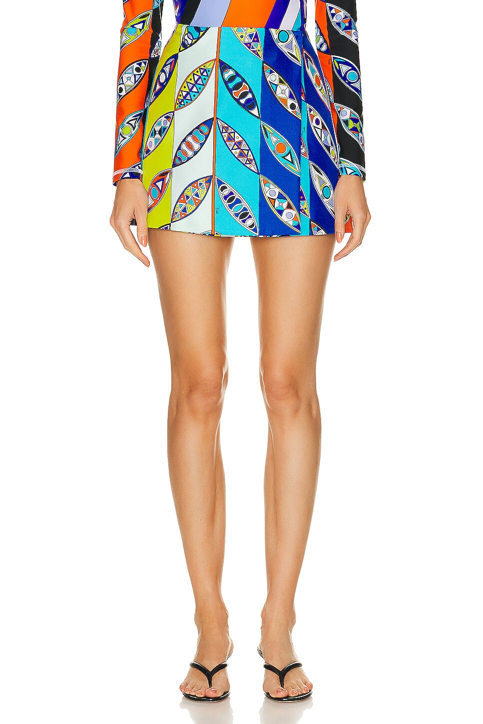 Emilio Pucci Mini Skirt in Turchese & Viola | FWRD