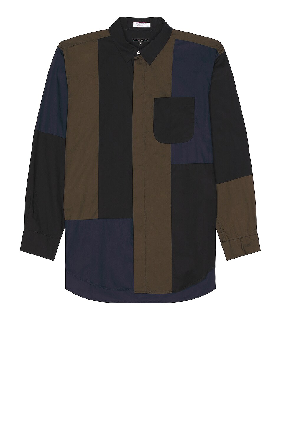 Engineered Garments Combo Short Collar Shirt in Black | FWRD