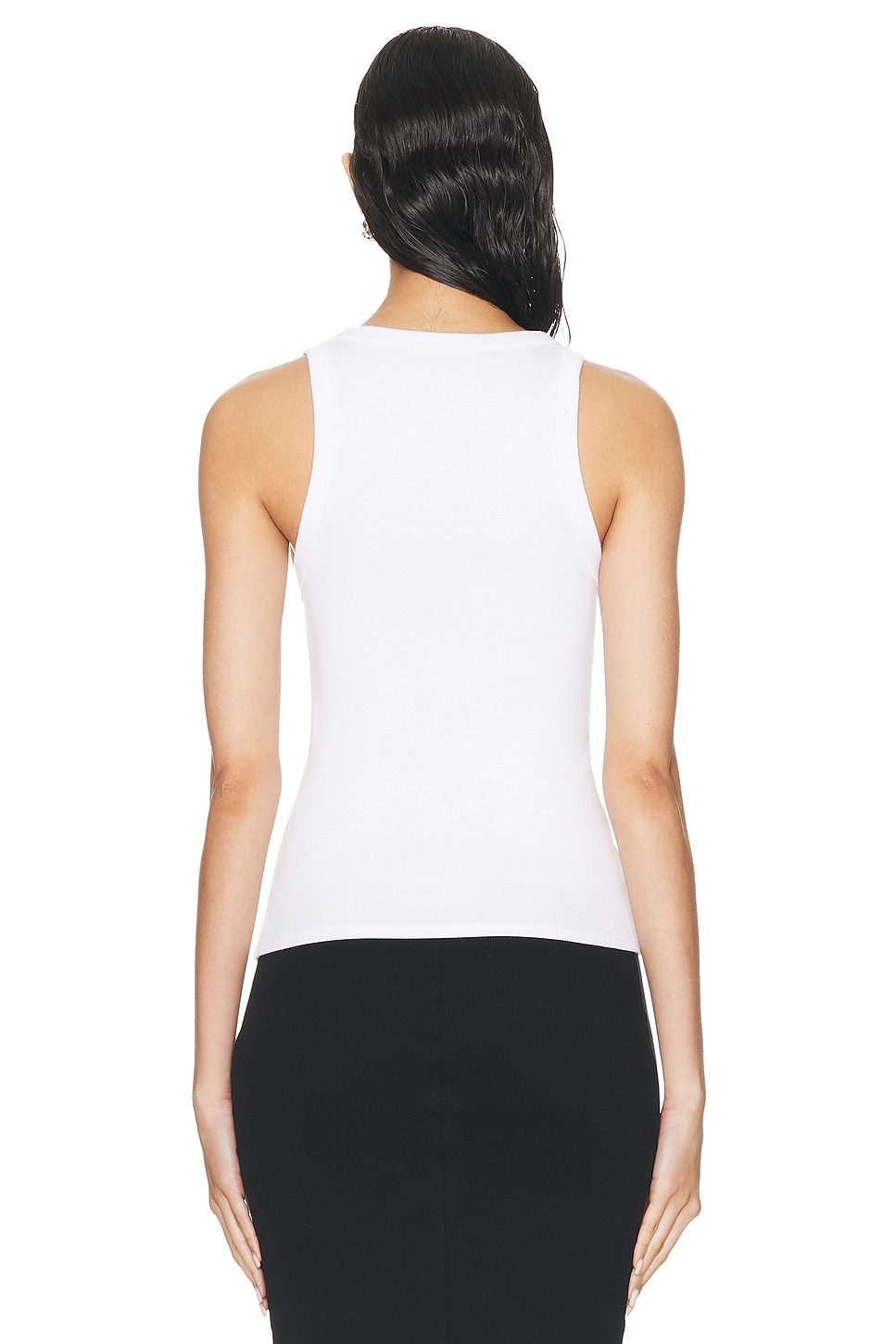 Enza Costa Supima Rib Sheath Tank in White | FWRD