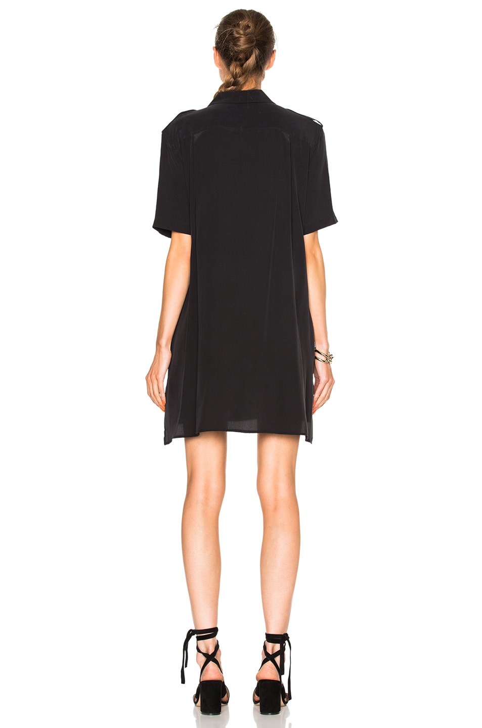 Equipment Short Sleeve Major Dress in True Black | FWRD