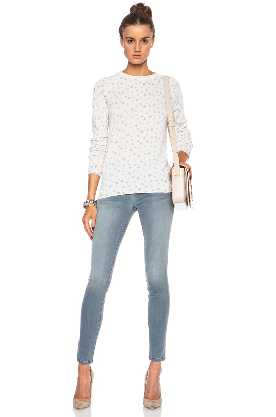 Equipment Sloane Star Spray Sweater in Ivory Multi | FWRD