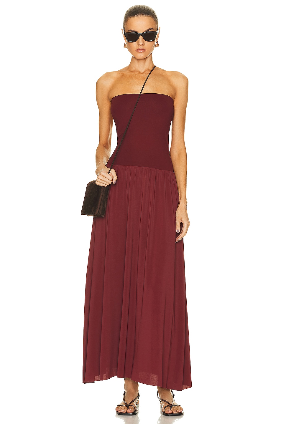 ERES Oda Long Bustier Dress in Terre Cuite | FWRD