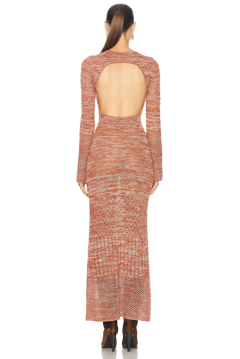 ESCVDO Murga Maxi Dress in Lacre & Beige | FWRD