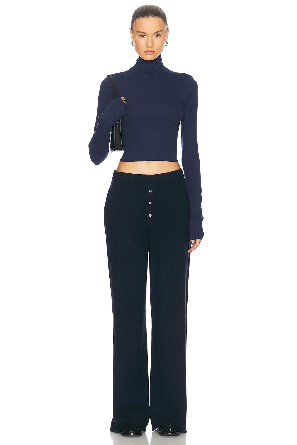 Designer Women's Cropped Tops | White, Black, Long Sleeve